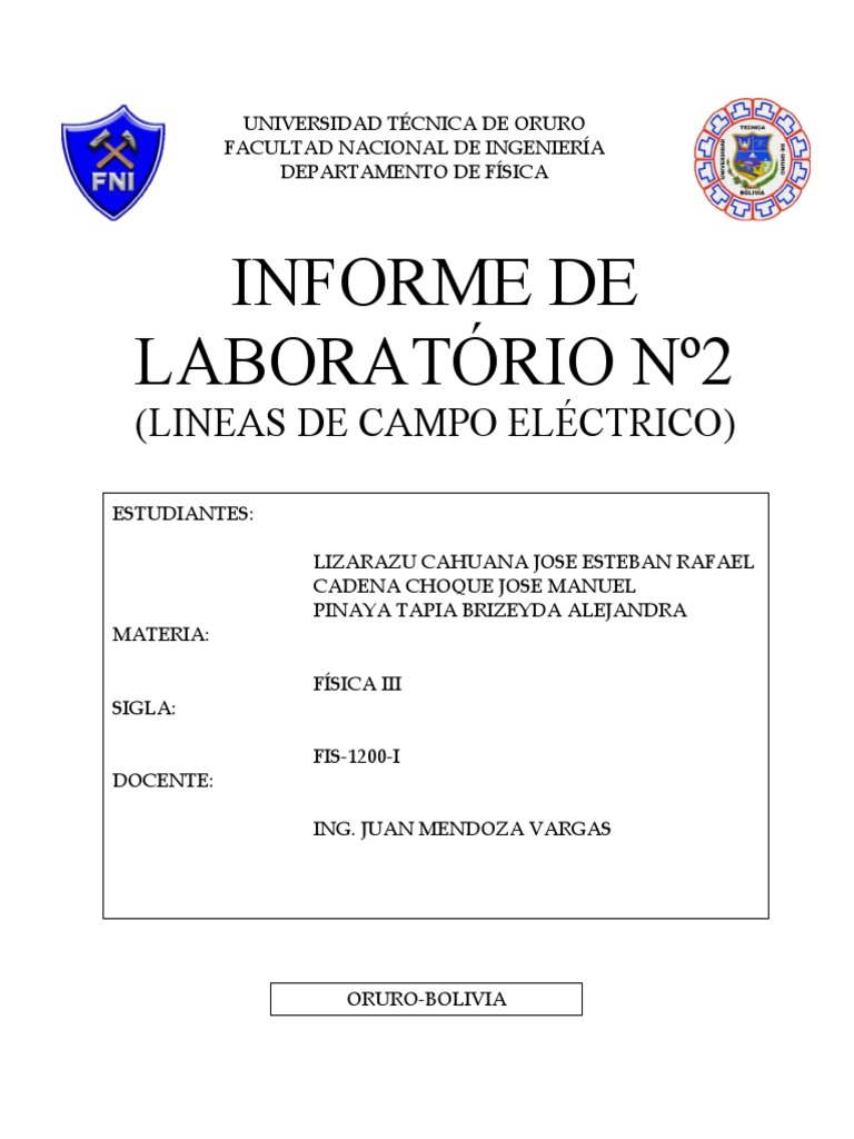 Laboratorio 2-Fis III | PDF | Campo eléctrico | Electricidad