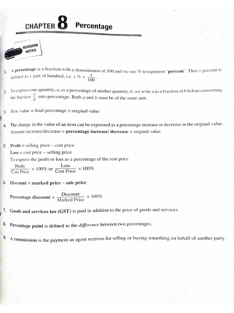 Chapter8 S1 | Download Free PDF | Percentage | Prices