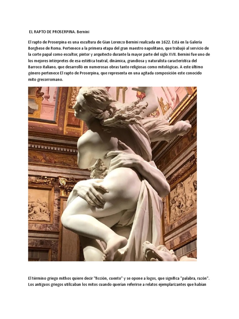 "El Rapto de Proserpina: Bernini" | PDF | Clásicos
