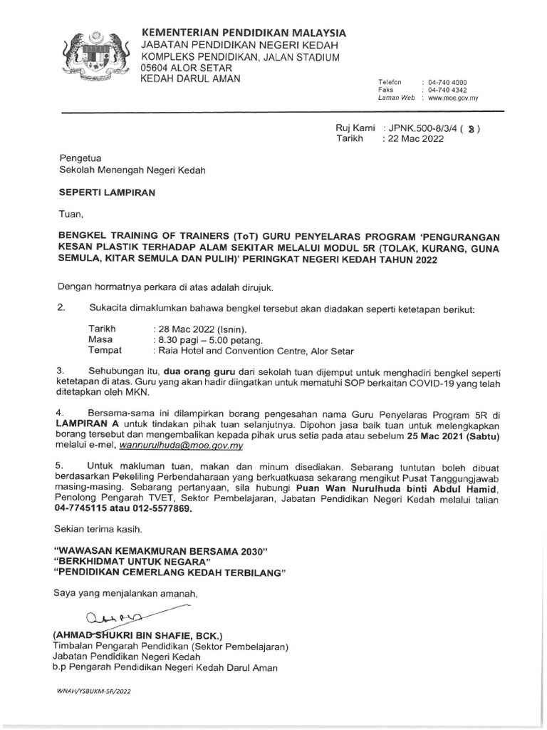 Bengkel Tot Program Modul 5r | PDF