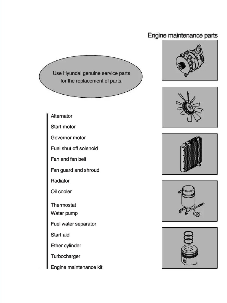 PDF Hyundai Engine Maintenance Parts - Compress | PDF | Engines | Propulsion