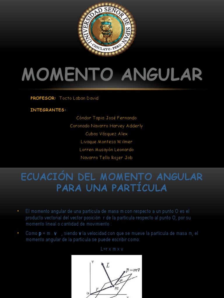 Momento Angular | PDF | Momento angular | Fuerza