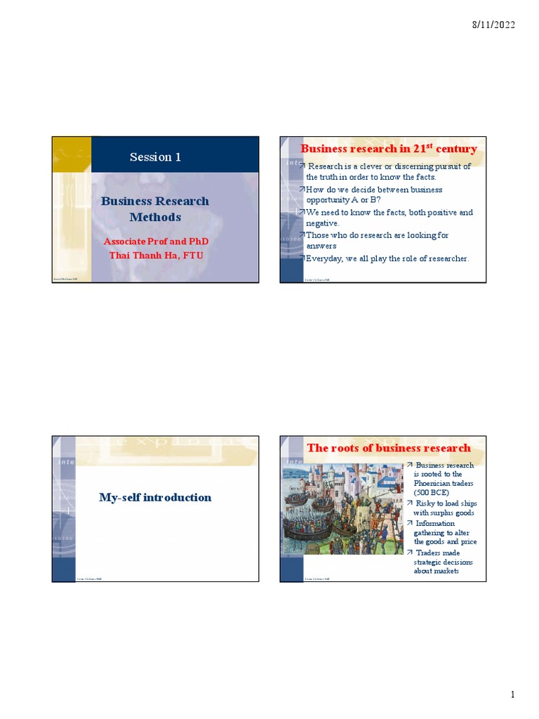 Session 1 - Introduction | PDF | Methodology | Hypothesis