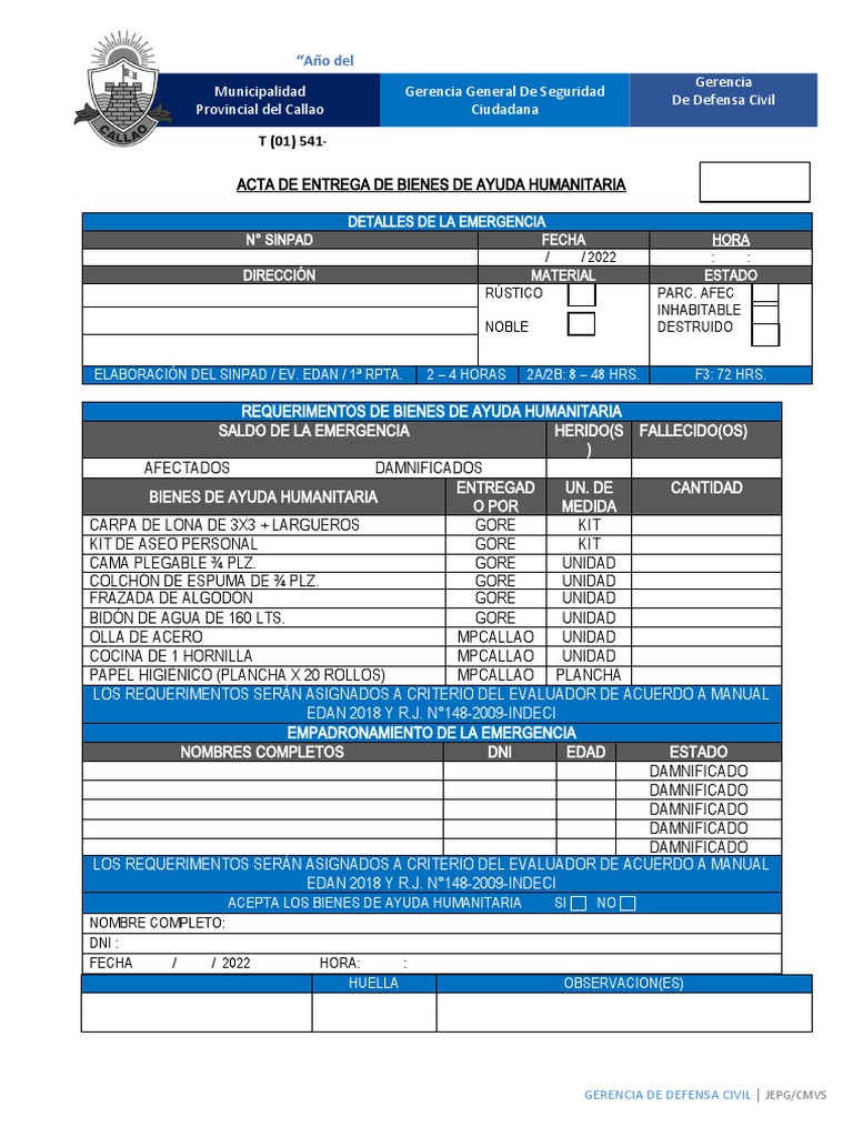 Acta de Entrega | PDF
