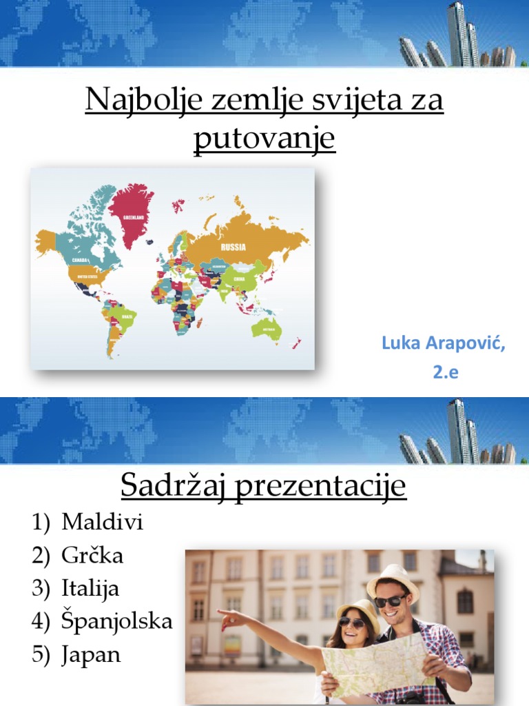 Najbolje Zemlje Svijeta Za Putovanje | PDF