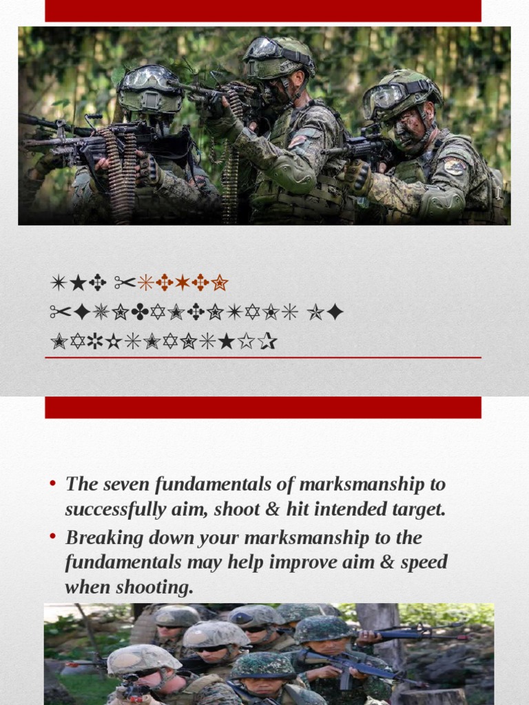 Part 4 7 Fundamentals of Marksmanship | PDF | Shooting | Trigger (Firearms)