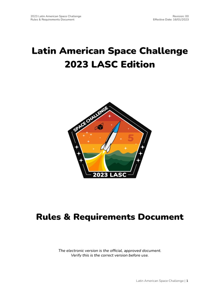 2023 LASC Rules & Requirements Document R00 | PDF | Rocket Propellant ...