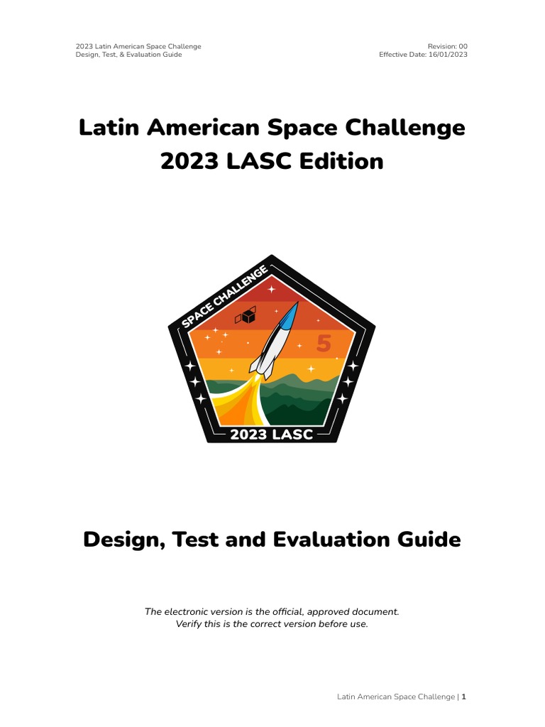 2023 LASC Design, Test, & Evaluation Guide R00 | PDF | Rocket ...