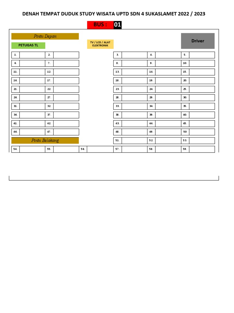 Denah Mobil 59 | PDF