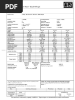 WEG Motor Datasheet | PDF | Torque | Manufactured Goods