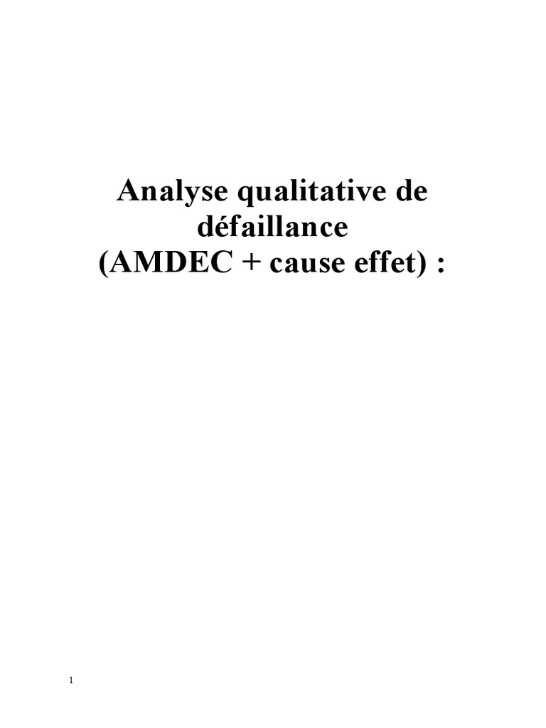 AMDEC | PDF