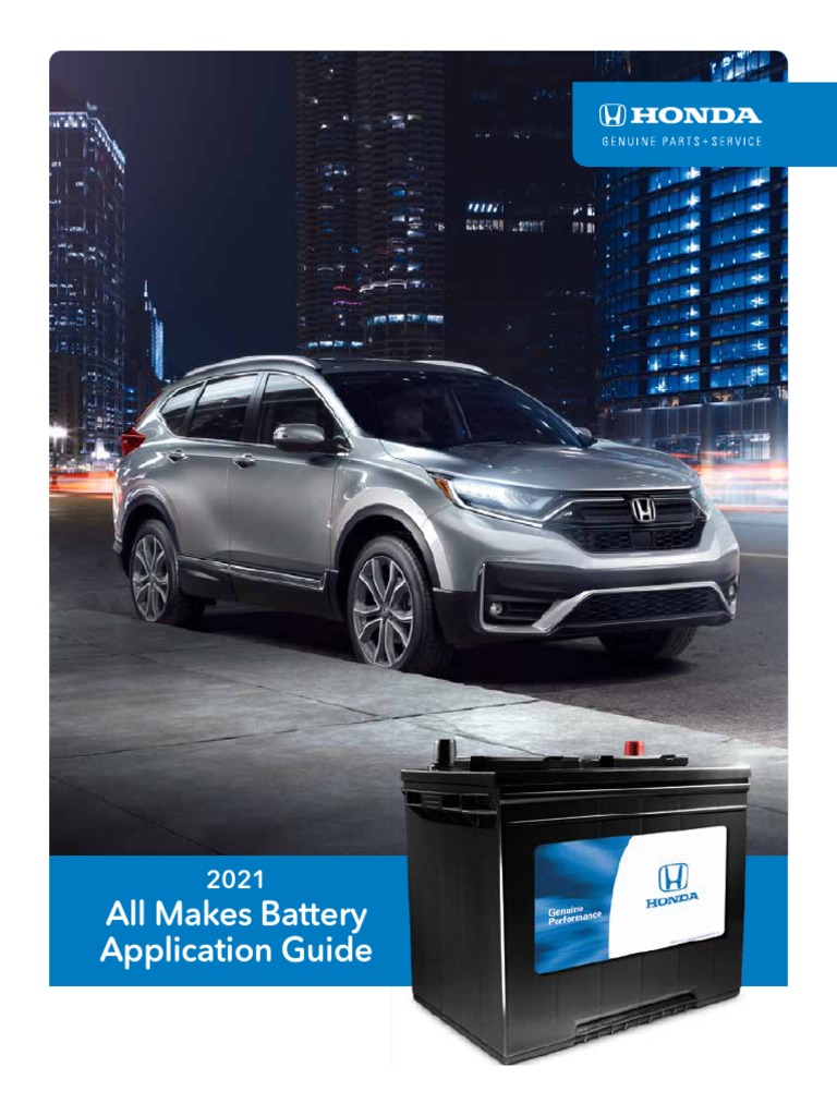Honda Battery Specifications Guide | PDF