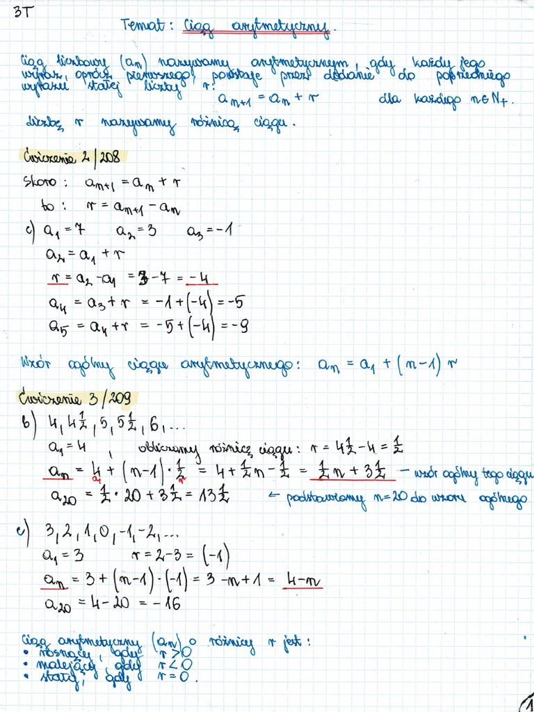 Ciag Arytmetyczny. 1 | PDF