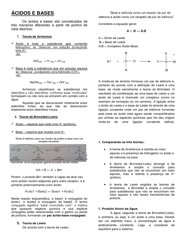 06 Ácidos e Base - IMP | PDF | Ácido | Ph