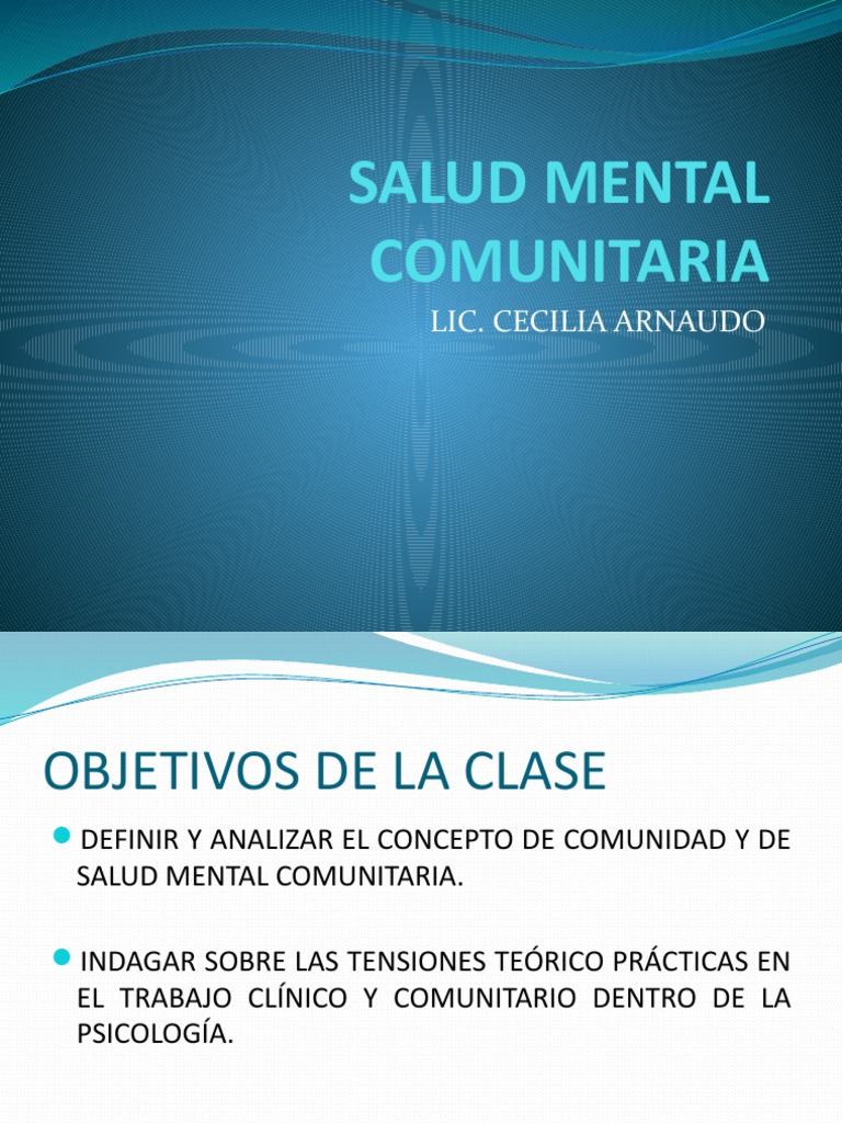 Salud Mental Comunitaria | PDF | Salud mental | Sicología