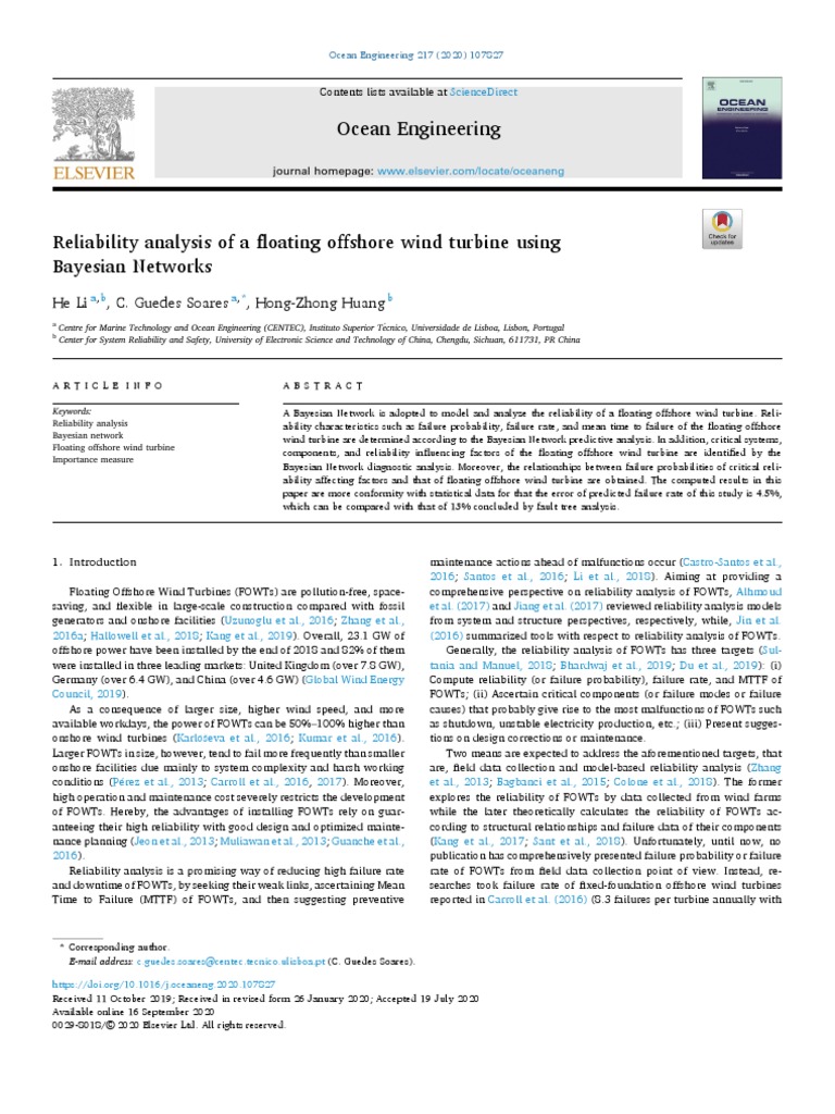 22 - 01 - 24 - Reliability Analysis of A Floating Offshore Wind Turbine ... 22 - 01 - 24 - Reliability Analysis of A Floating Offshore Wind Turbine ...