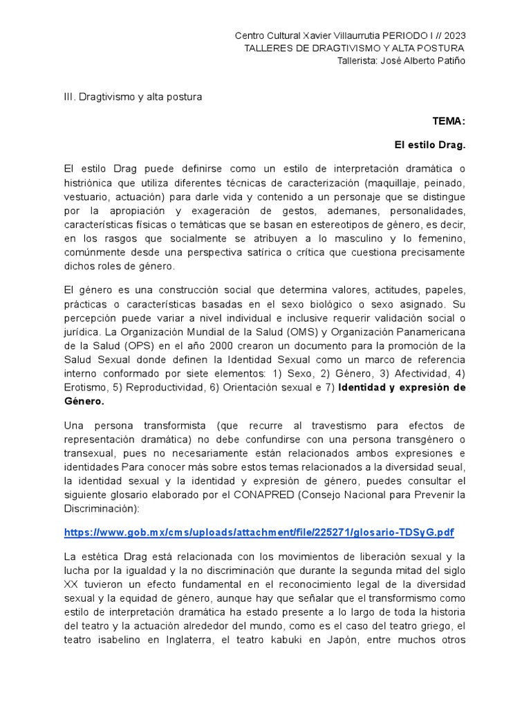 ¿Qué Es El Arte Drag? | PDF | Transgénero | Estudios LGBTQIA+