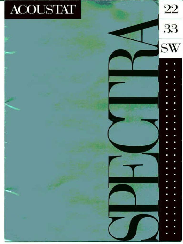 Acoustat-Spectra-22-Brochure | PDF