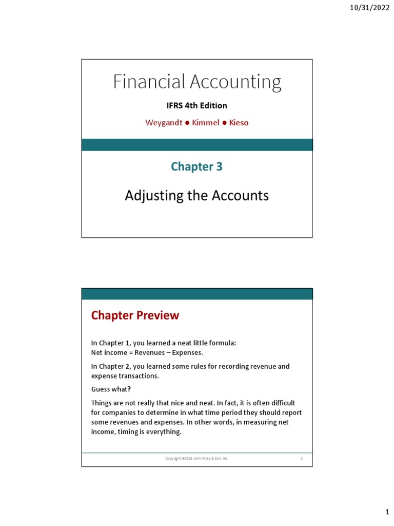 Financial Accounting: Adjusting The Accounts | PDF | Depreciation | Debits And Credits