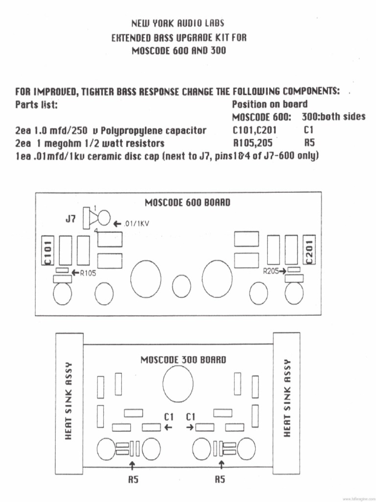Hfe Moscode 300 600 Bass Upgrade Kit | PDF