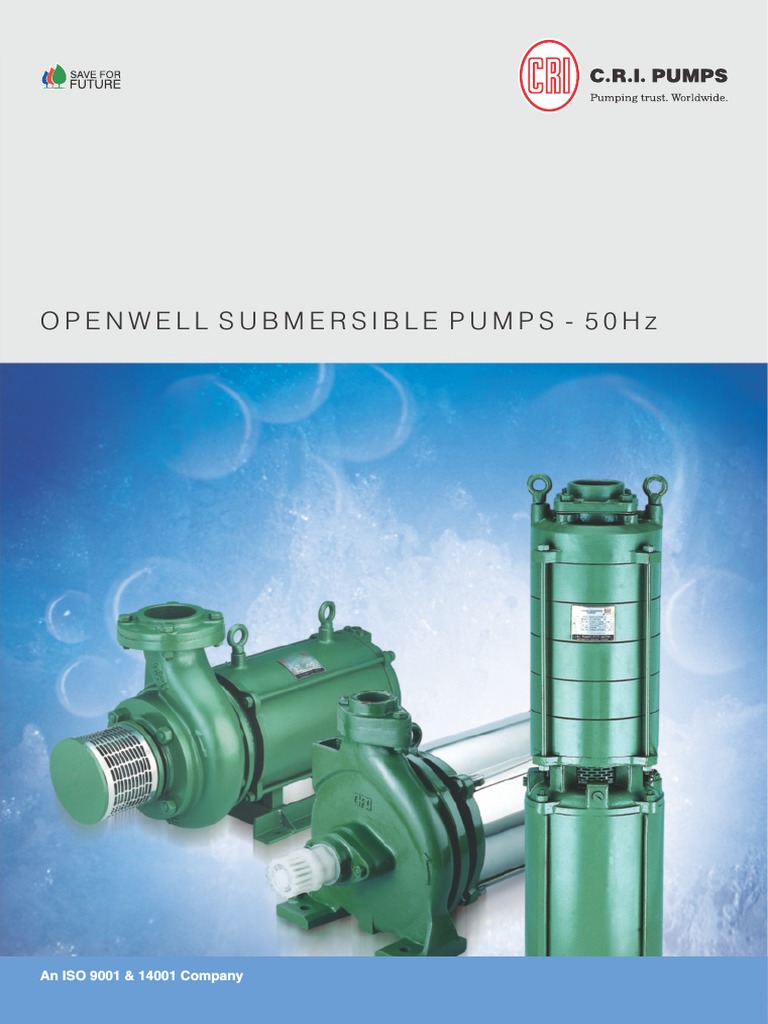 CRI Openwell Submersible Pumps Overview | PDF | Pump | Pipe (Fluid ...