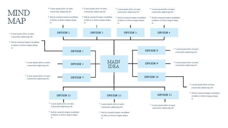 Blue Professional Extensive Mind Map Graph | PDF