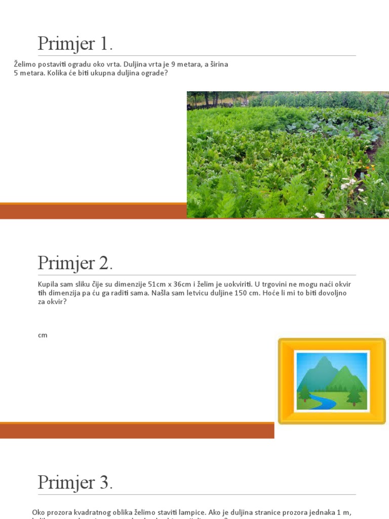 Opseg Pravokutnika I Kvadrata | PDF