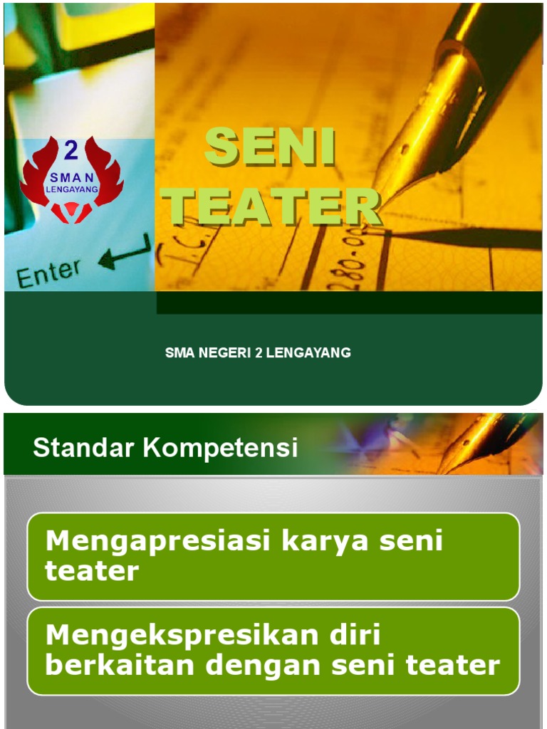 Powerpoint Seni Teater XI | PDF | Seni