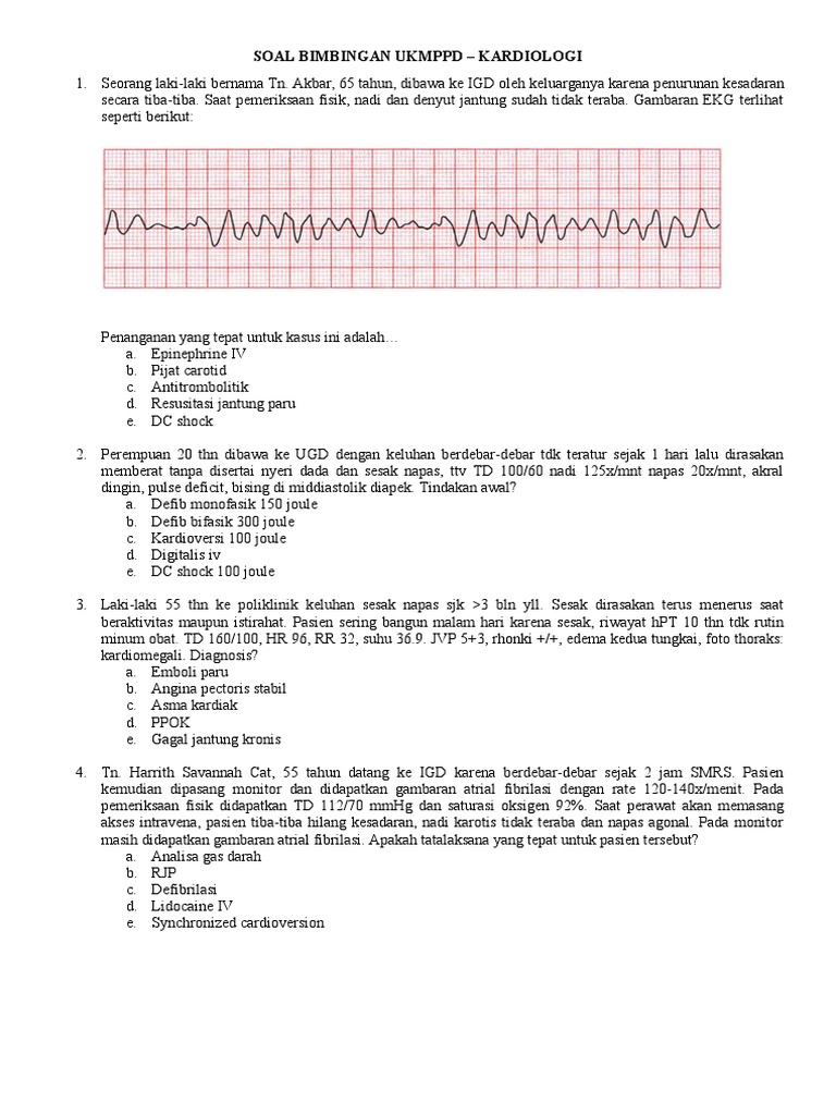 Soal Kardiologi | PDF | Sains & Matematika