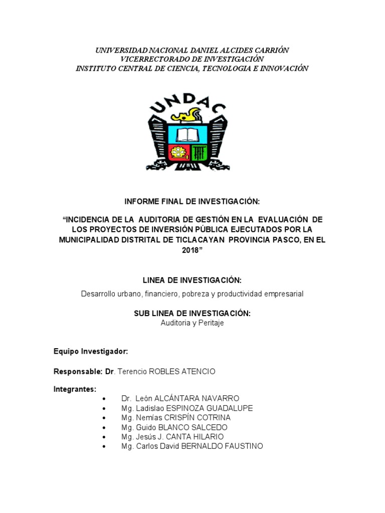 Proyecto de Investigacion | PDF