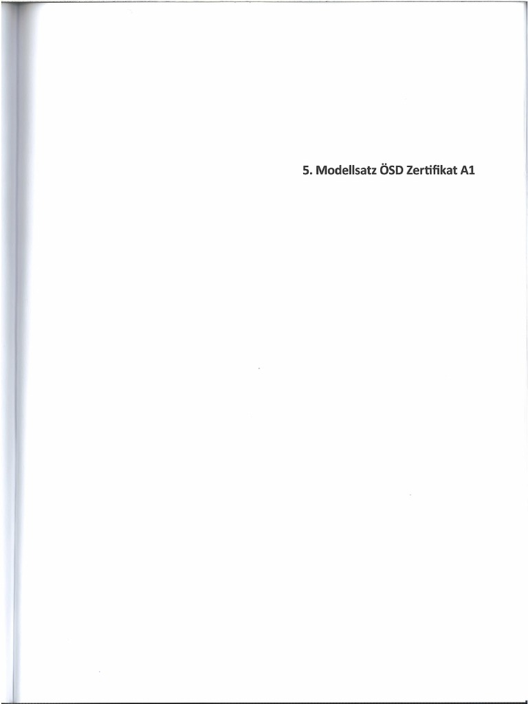 ÖSD A1 Modellsatz | PDF