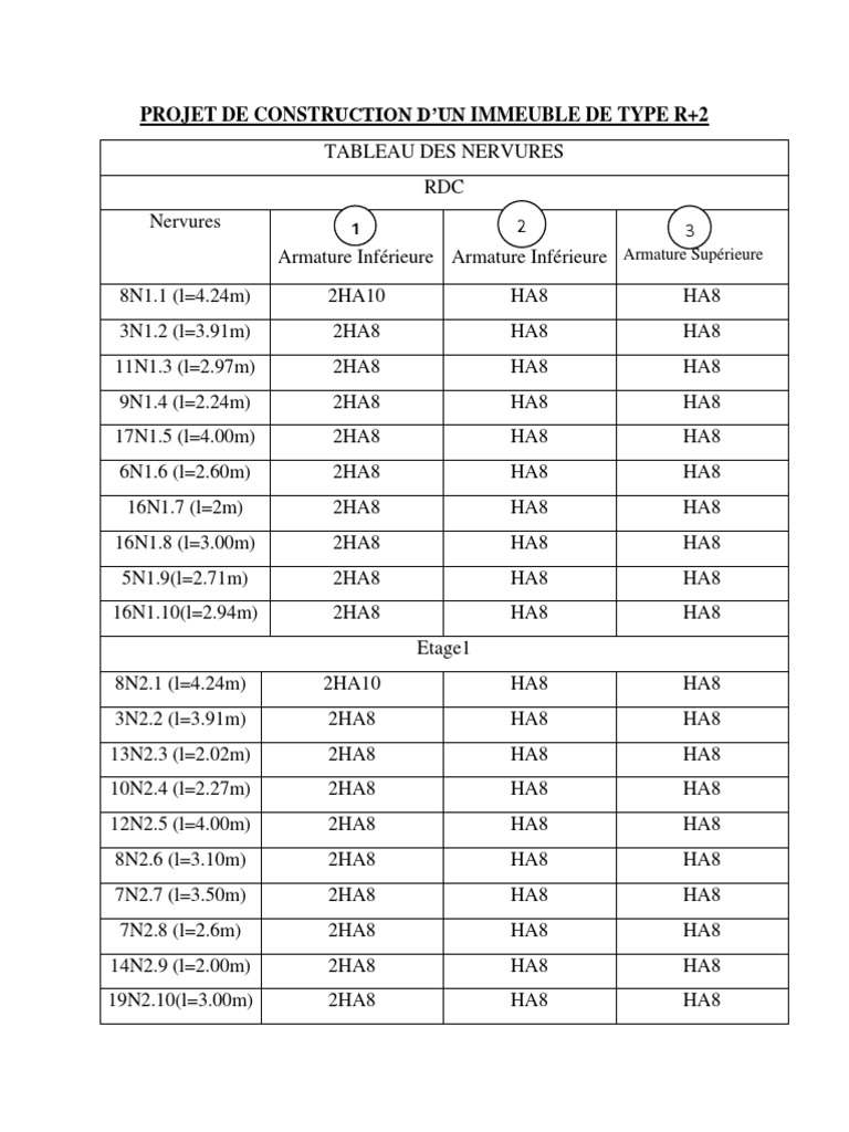 Tableau Nervures Et Détails | PDF