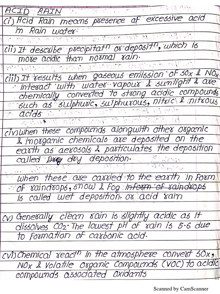 Acid Rain Notes | PDF