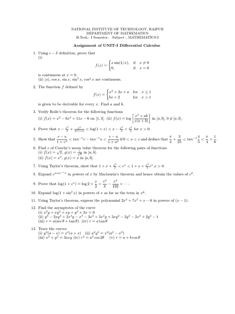 Assignment 1 | PDF | Function (Mathematics) | Trigonometric Functions