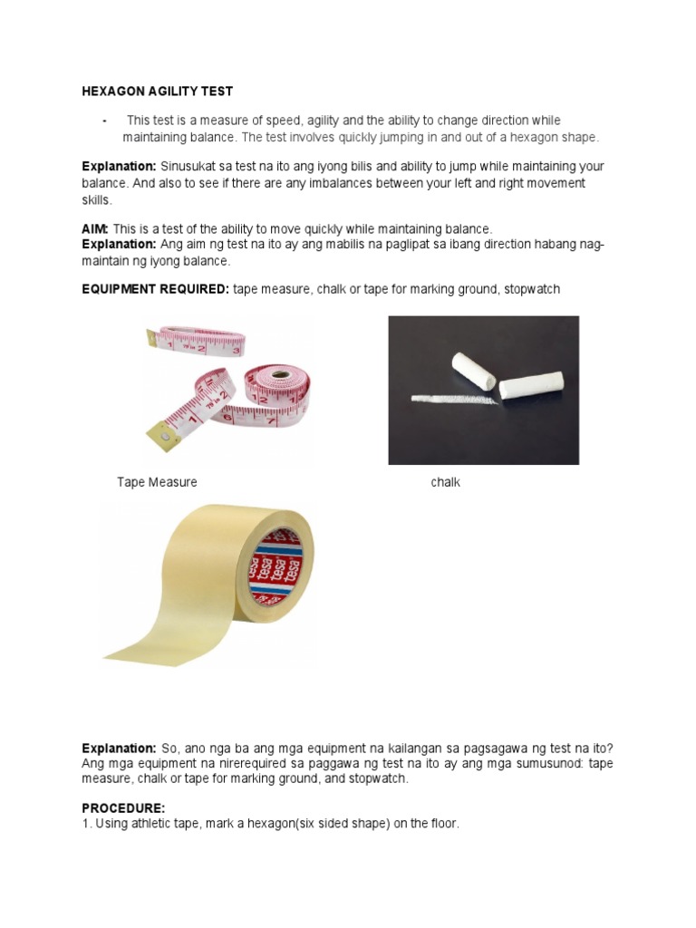 Hexagon Agility Test | PDF