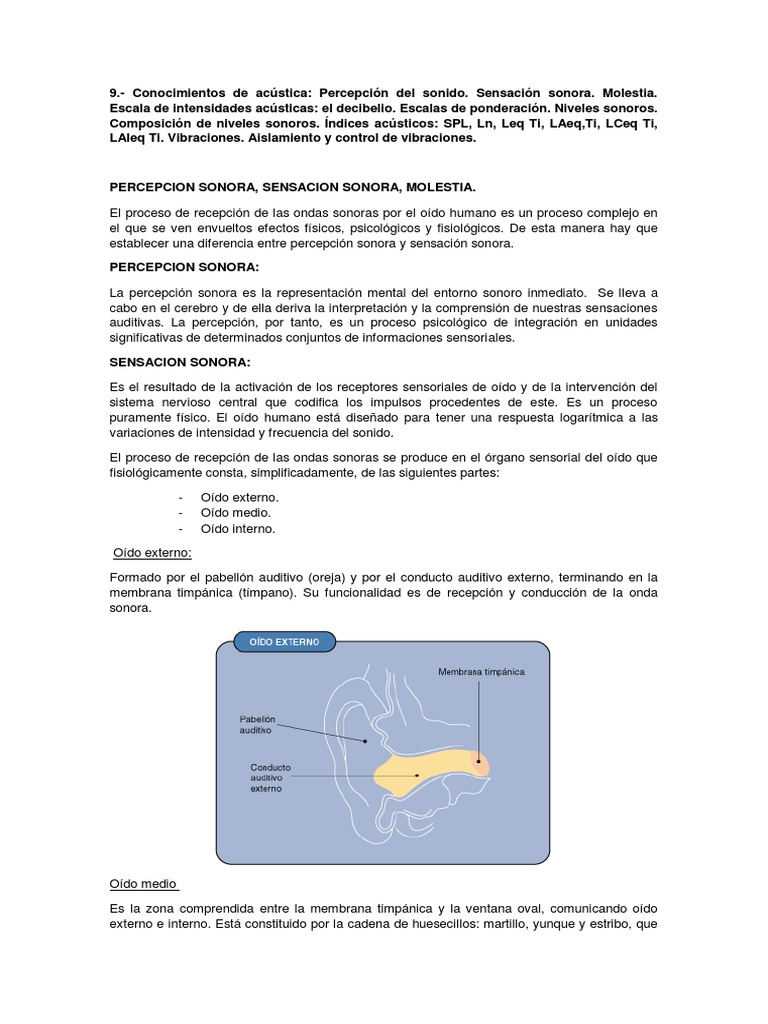Percepción y medición del sonido: conceptos básicos de acústica aplicada | PDF | Decibel | Sonido