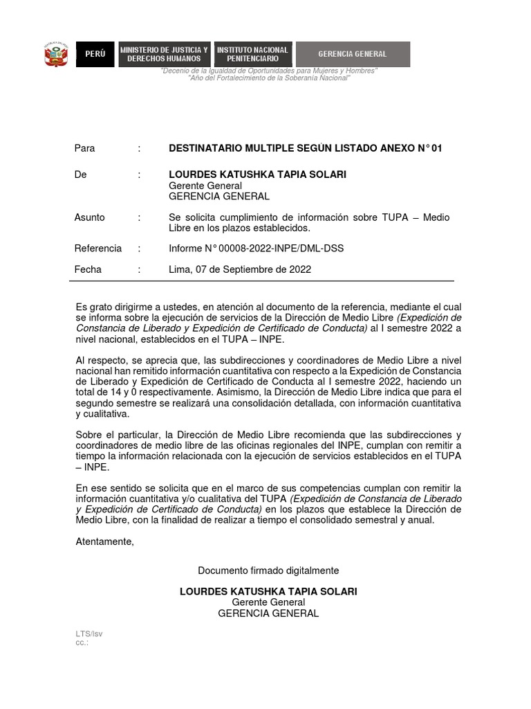 Memorando Multiple r10024 2022 GG | Descargar gratis PDF | Justicia | Crimen y violencia