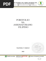 Portfolio Template Filipino Sa Piling Larang | PDF