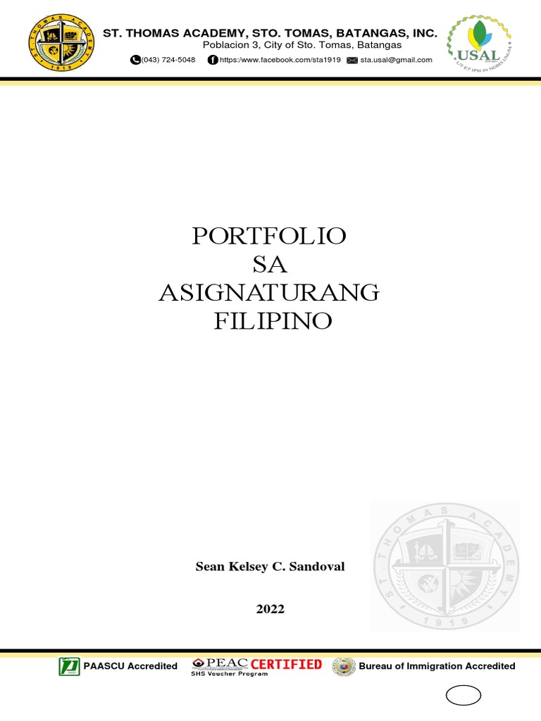 Final Portfolio Template | PDF