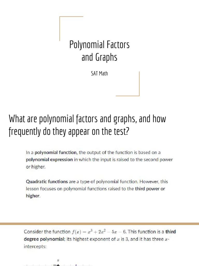 Polynomial Factors & Graphs in SAT Math | PDF