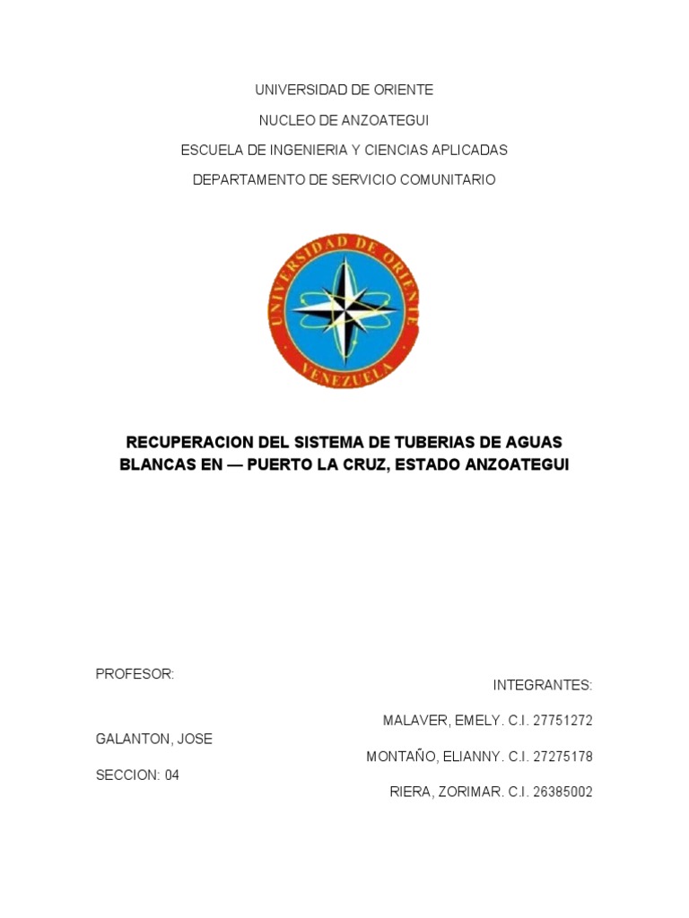 Proyecto de Servicio Comunitario | PDF | Agua | Desarrollo sostenible