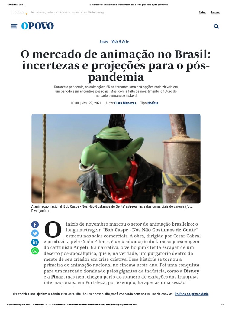 REPORTAGEM - O Mercado de Animação No Brasil - Incertezas e Projeções ...