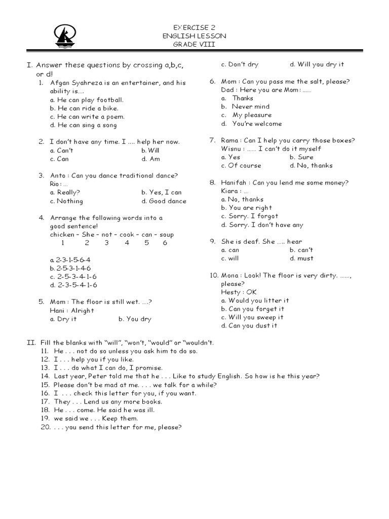 Exercise 2 Bahasa Inggris Pdf