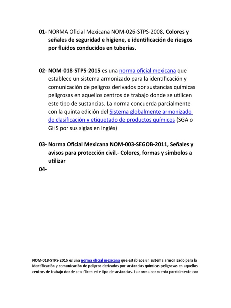 Nom 018 STPS 2015 | PDF