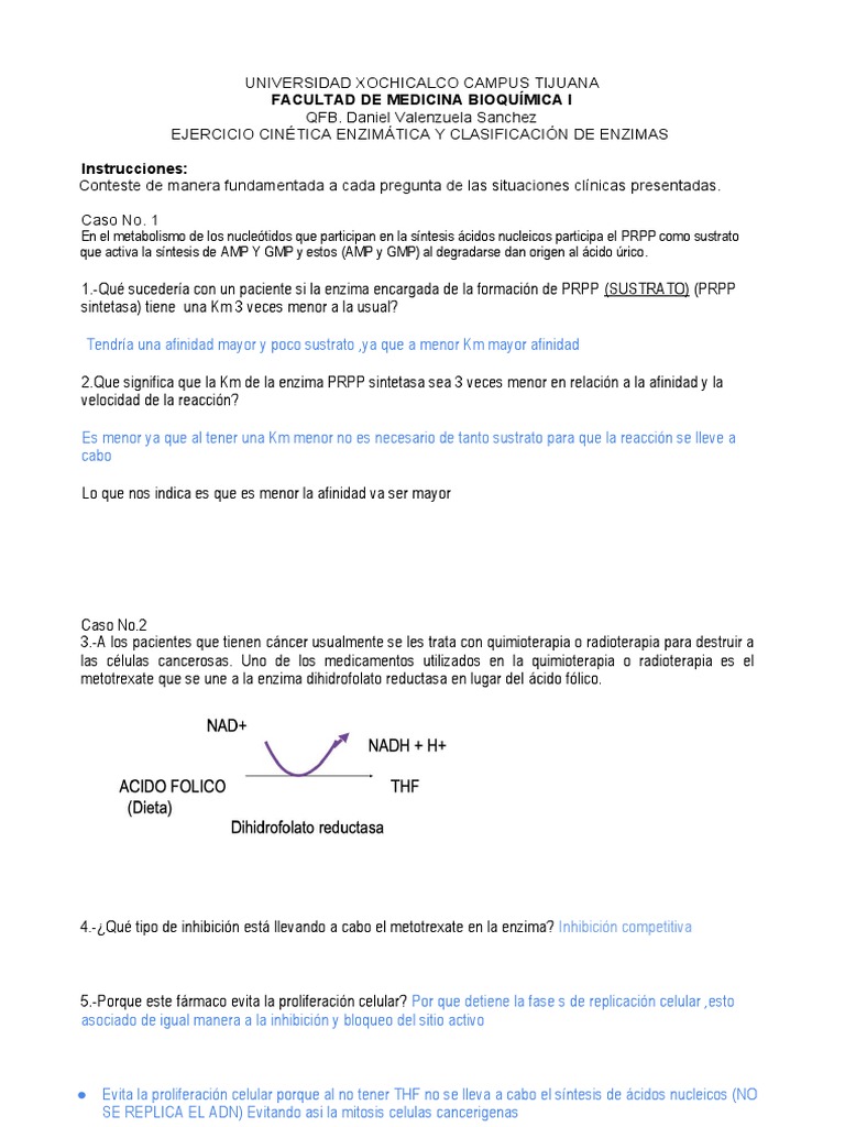 Ejercicios Cinetica Enzimatica y Clasificacion de Enzimas | PDF | Inhibidor de la enzima | Enzima