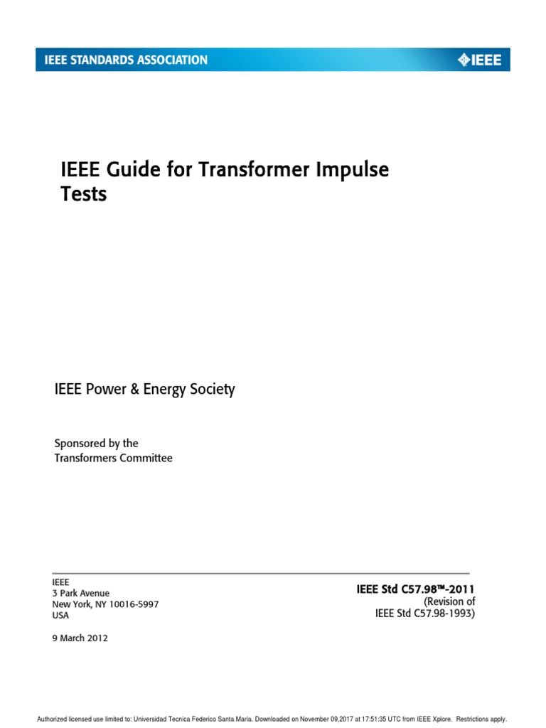 Ieee C57.98-2011 | PDF | Capacitor | Electrical Network
