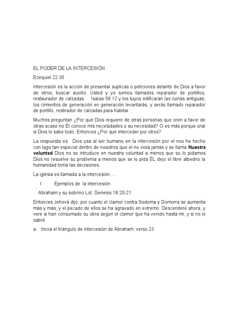 El Poder de La Intercesión | PDF | Intercesión | Religiones abrahámicas