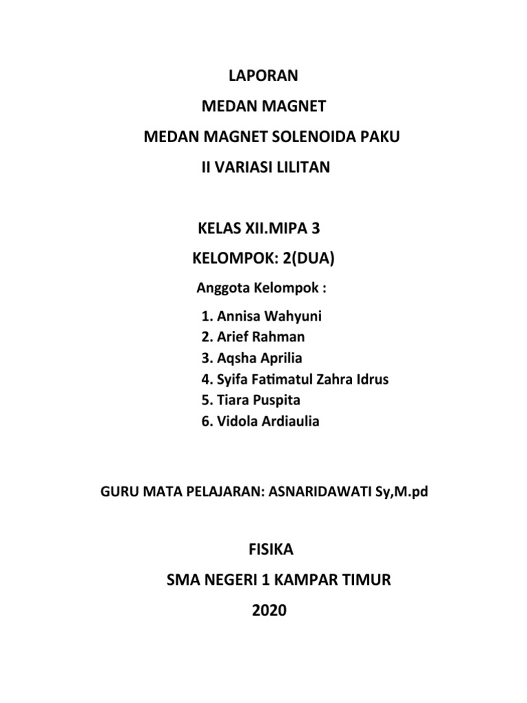 Medan Magnet pada Solenoida Paku | PDF