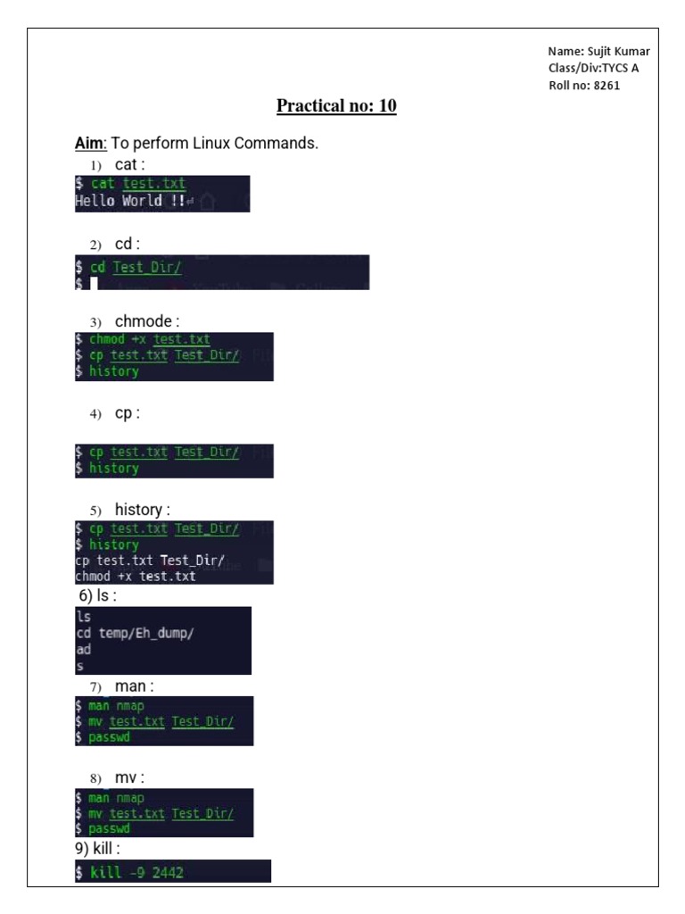 8261 Sujit Eh Practical 10 | PDF