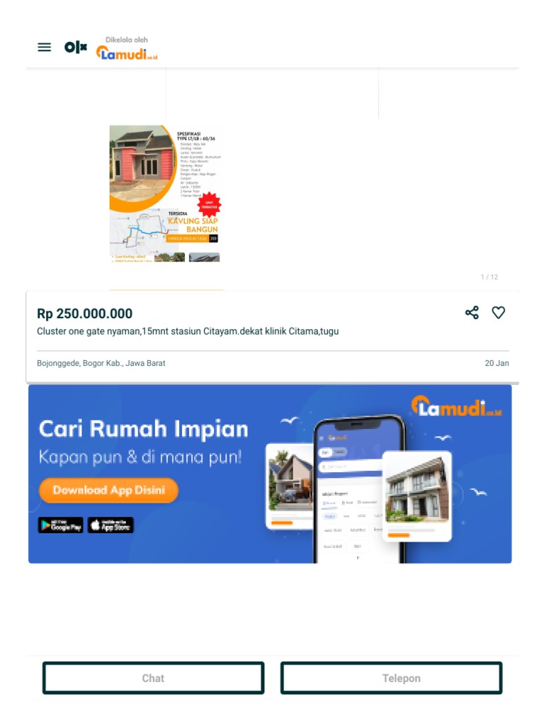 1cluster One Gate Nyaman, 15mnt Stasiun Citayam - Dekat Klinik Citama, Tugu - Dijual - Rumah ...